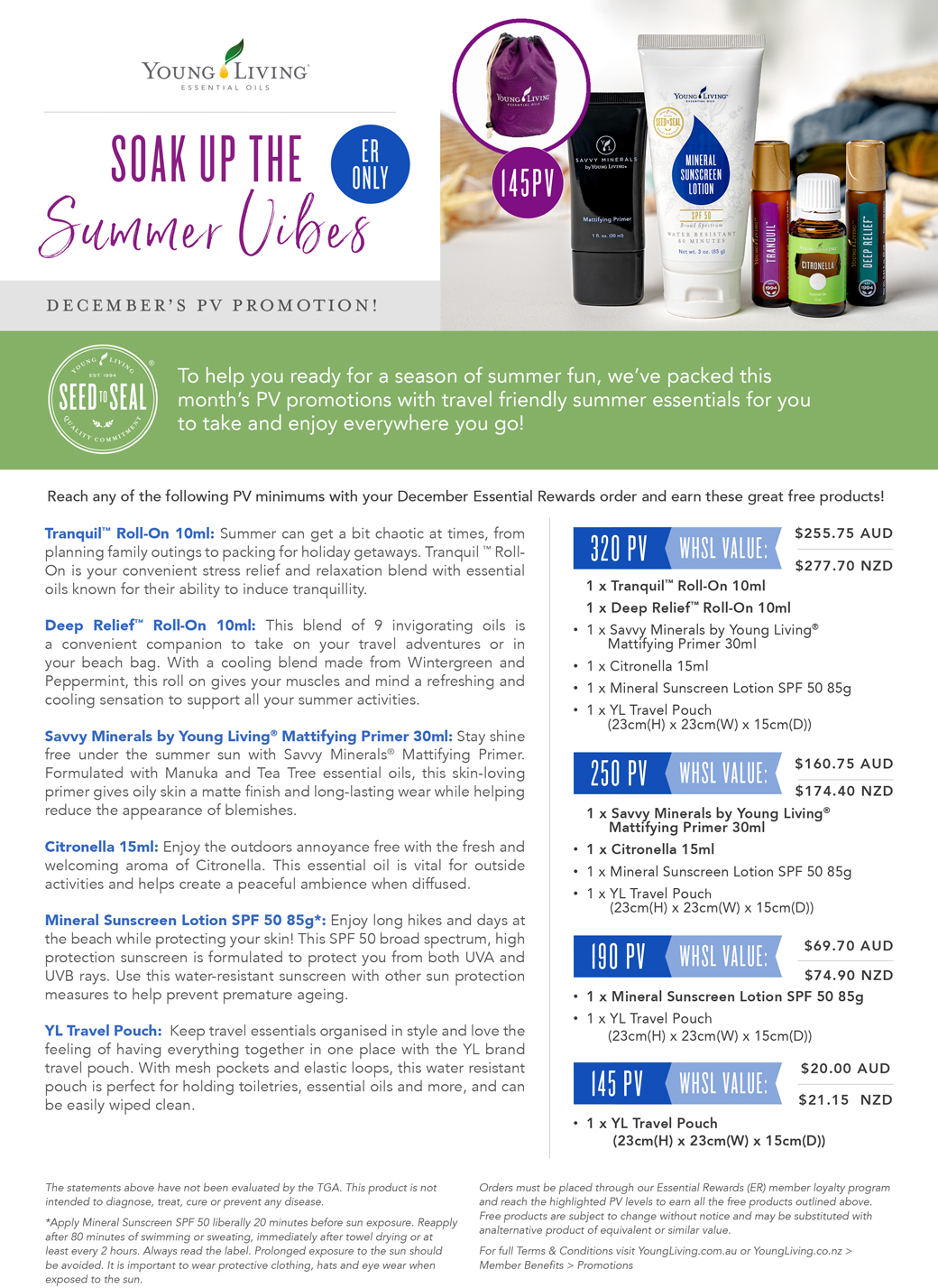 Monthly PV Promotion | Australia & New Zealand | Young Living Essential ...